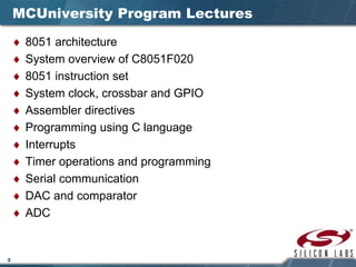 Lecture 1 (course overview and 8051 architecture) rv01 | PPT