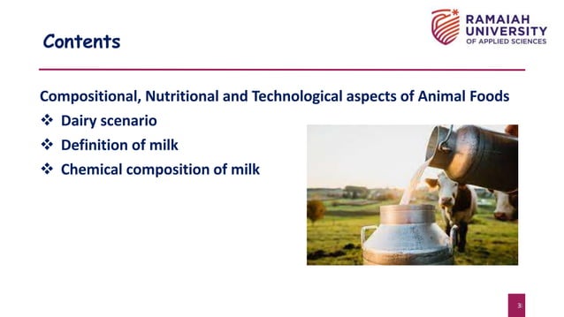 Lecture 1 Dairy scenario composition of milk.pptx
