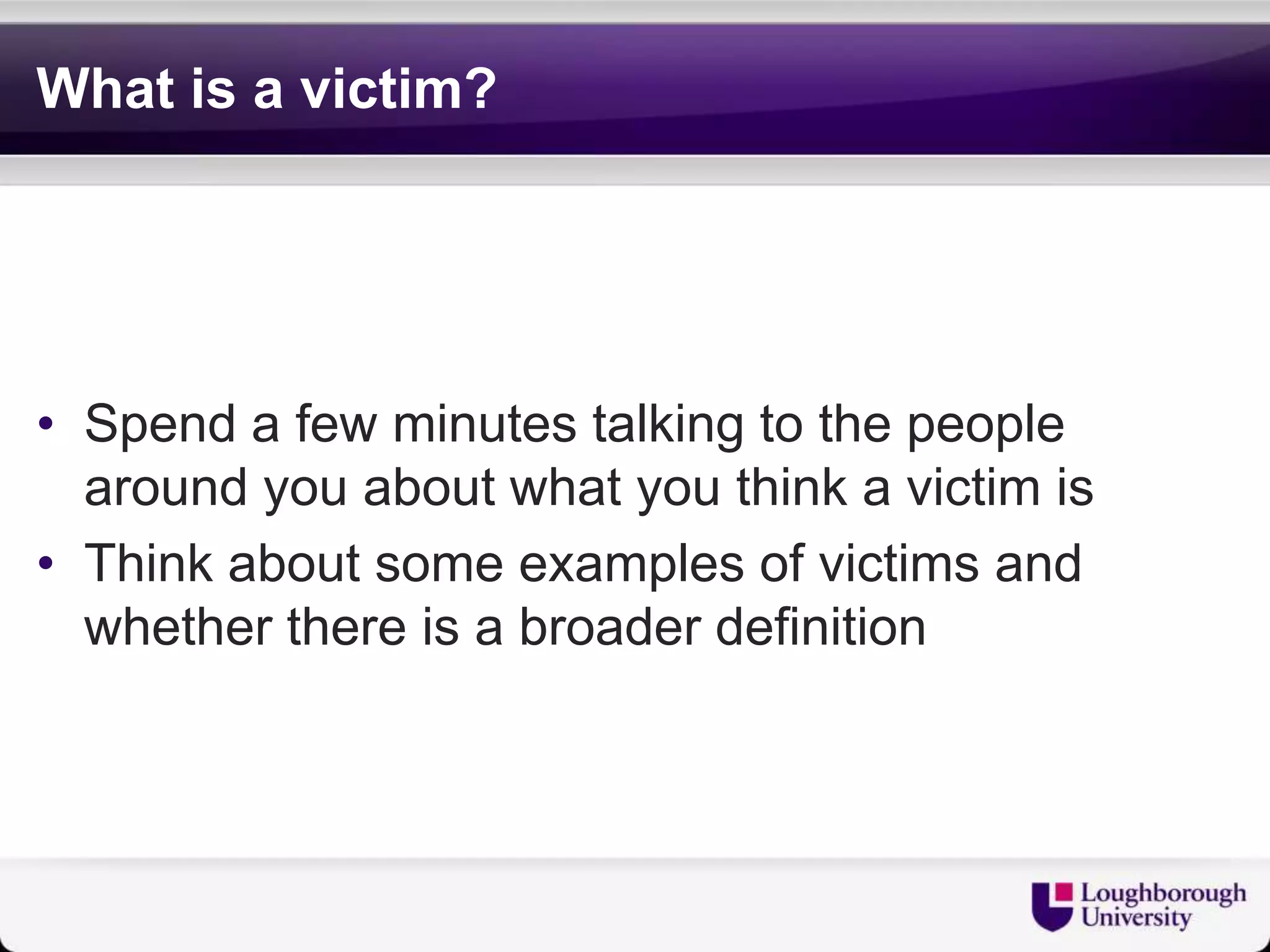 Lecture 1 defining victims | PPTX