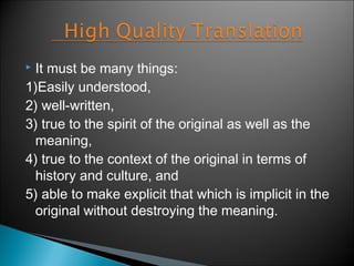 definition of translation | PPT