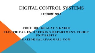 Lecture _1_ Digital Control Systems.pptx | Radio Control | Hobbies ...
