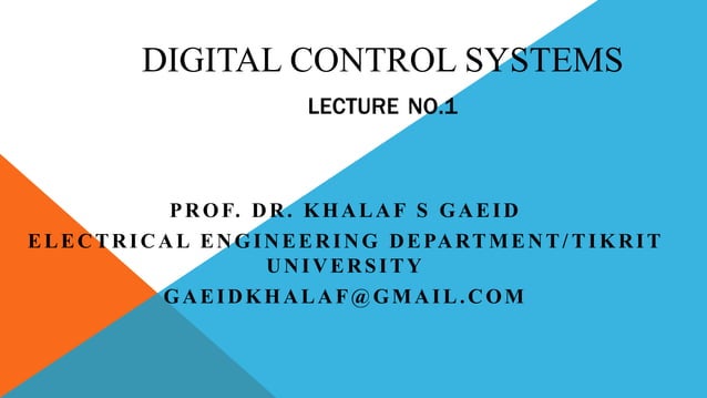 Lecture _1_ Digital Control Systems.pptx | Radio Control | Hobbies ...