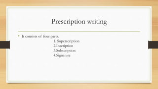 lecture 1 Drug dosage forms,precrption writing & their administeration ...