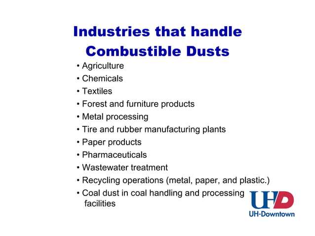 Combustible Dust Hazards | PPT | Indoor Environmental Quality | Home ...