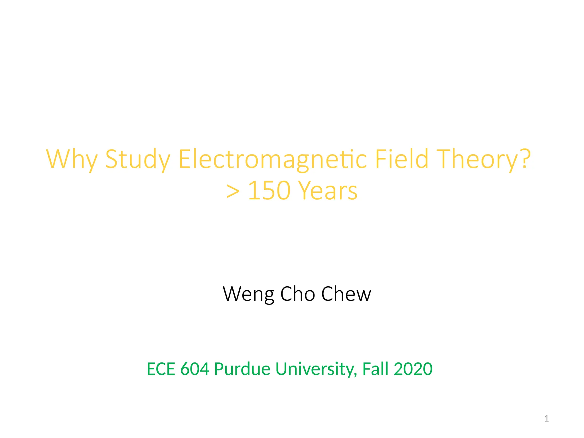 Presentation on Why Study Electromagnetic Field Theory | PPTX