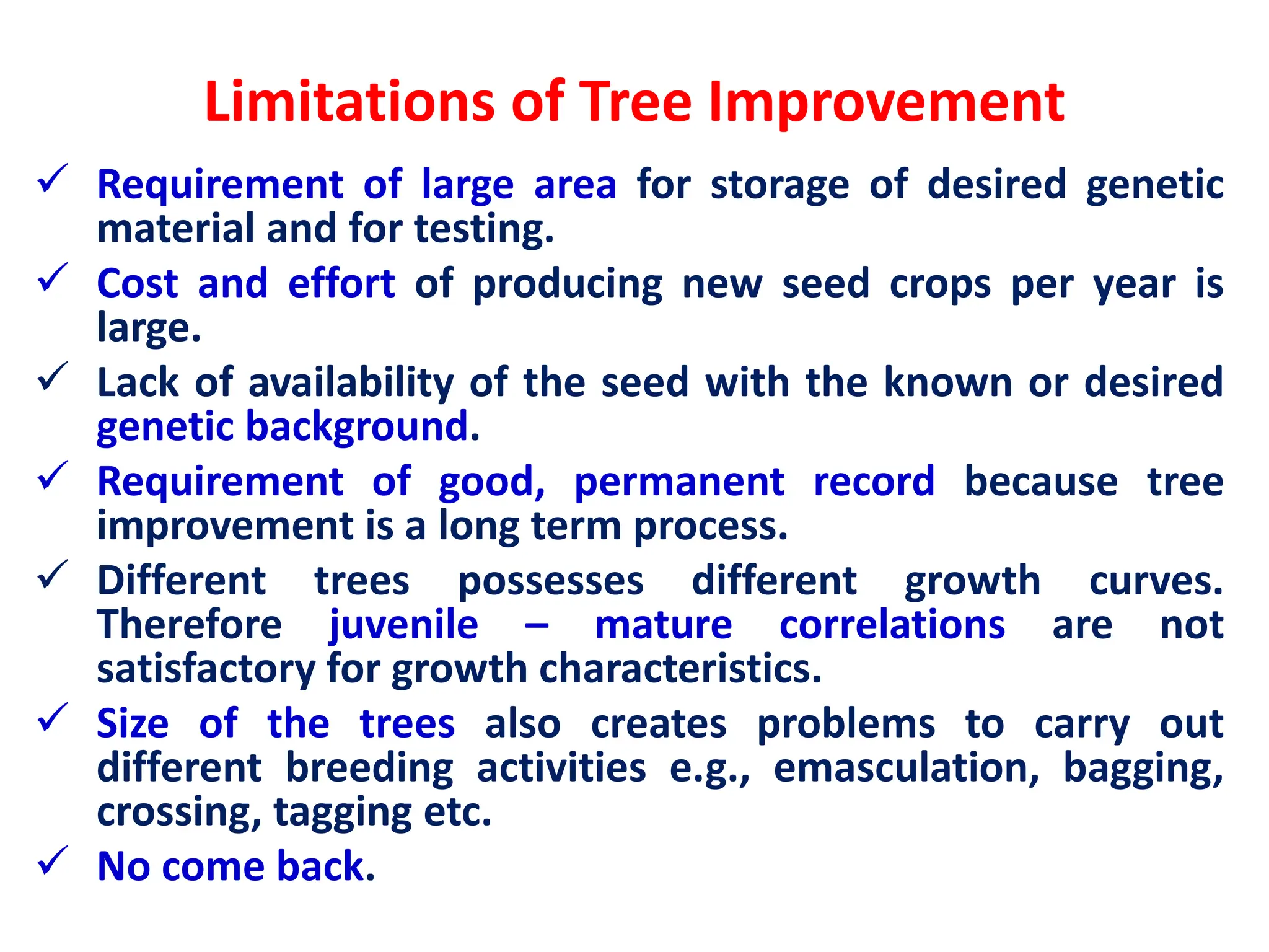 Tree improvement introduction lecture ppt | PPTX