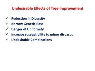 Tree improvement introduction lecture ppt | PPTX