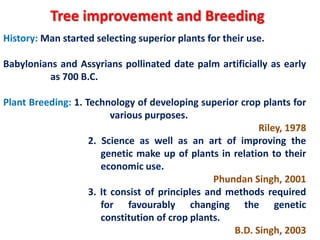 Tree improvement introduction lecture ppt | PPT