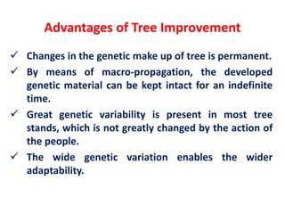 Tree improvement introduction lecture ppt | PPT