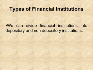 Lecture 1 financial institutions # | PPT