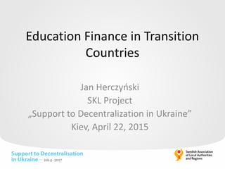 Education Finance in Transition Countries | PPT