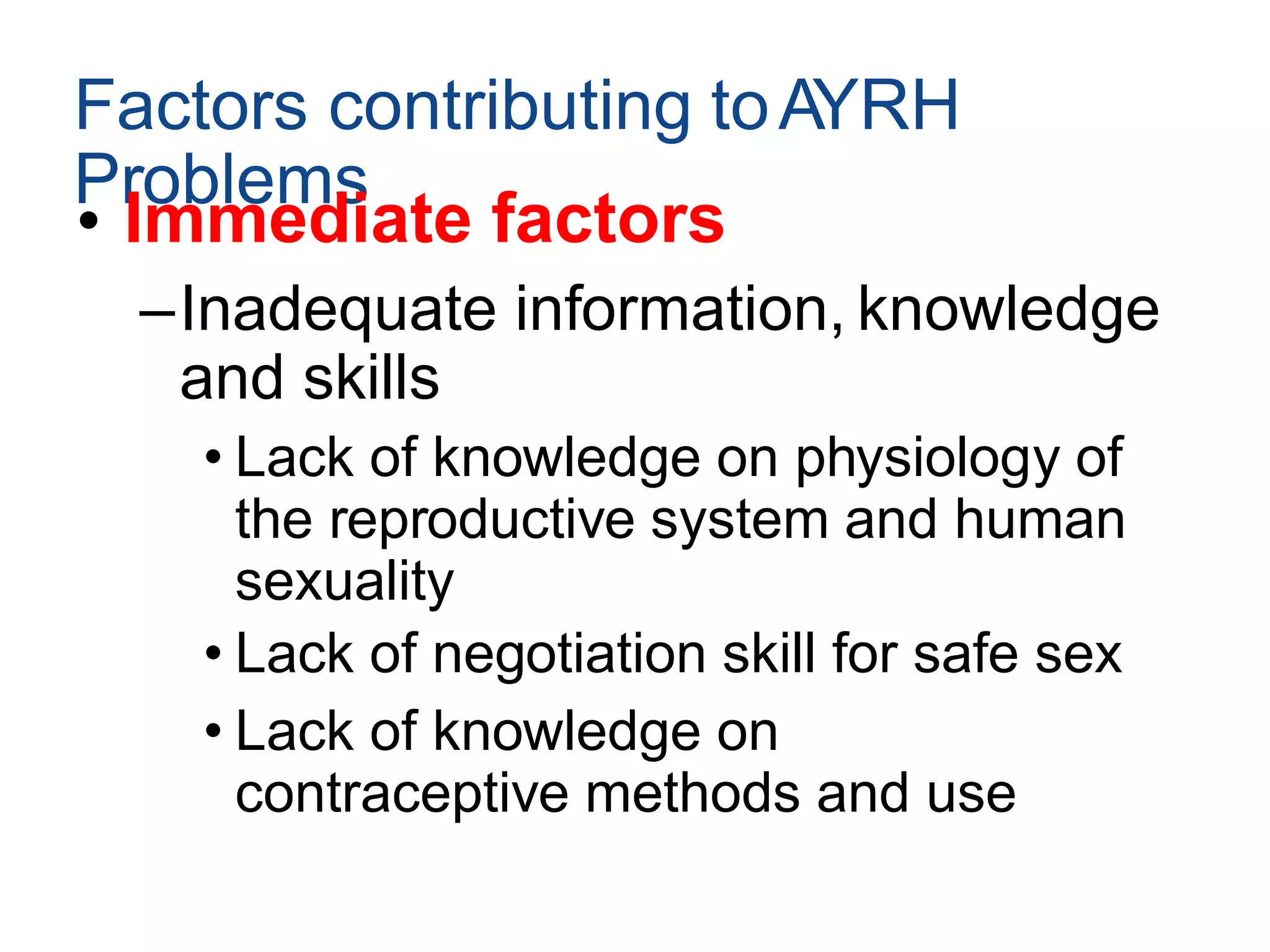 Adolescent Health problems & Health risks of adolescent sexuality | PPTX