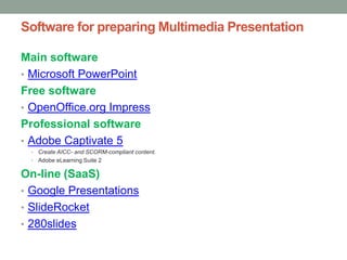 Lecture 1 Multimedia Presentation in the educational context | PPTX
