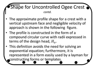 Lecture 1 free overfall and ogee | PPTX