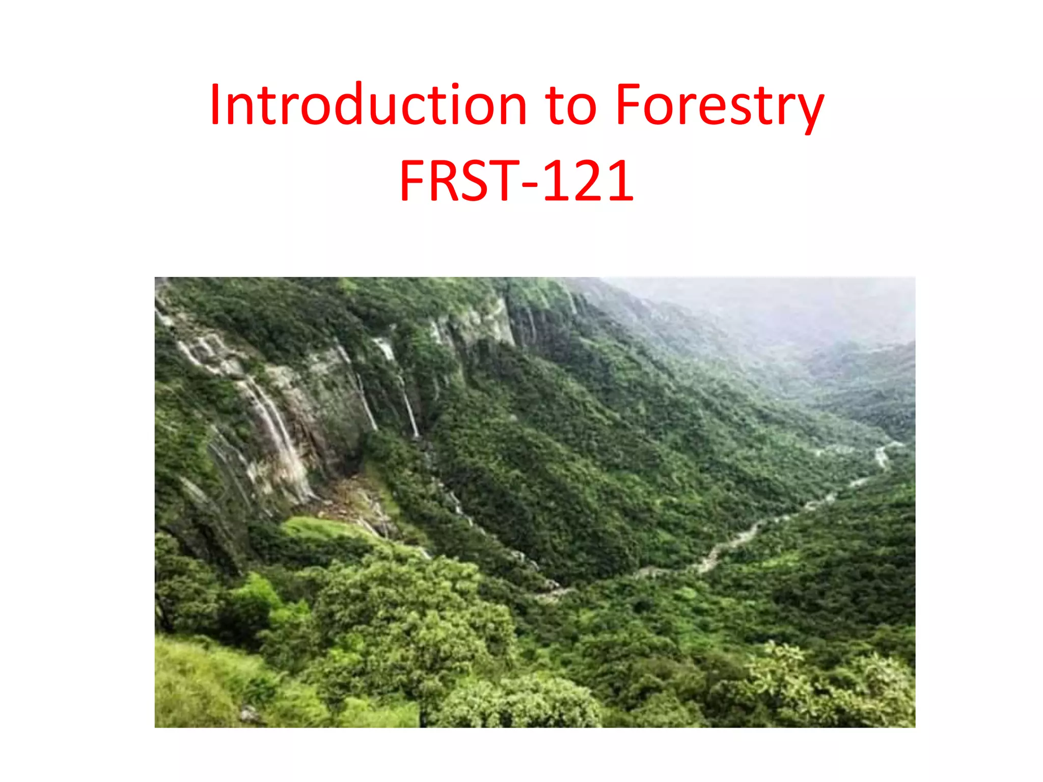 Introduction to forestry | PPTX