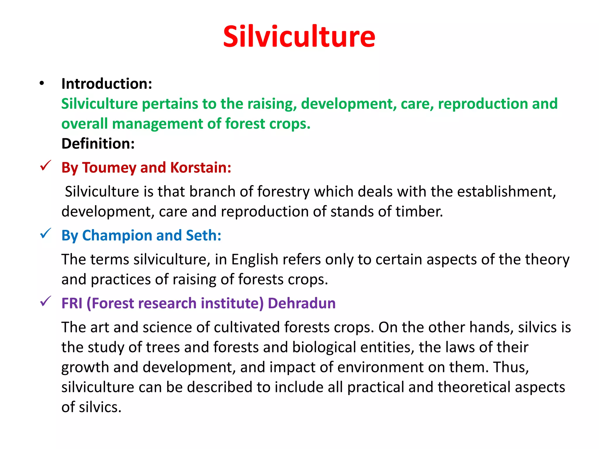 Introduction to forestry | PPTX
