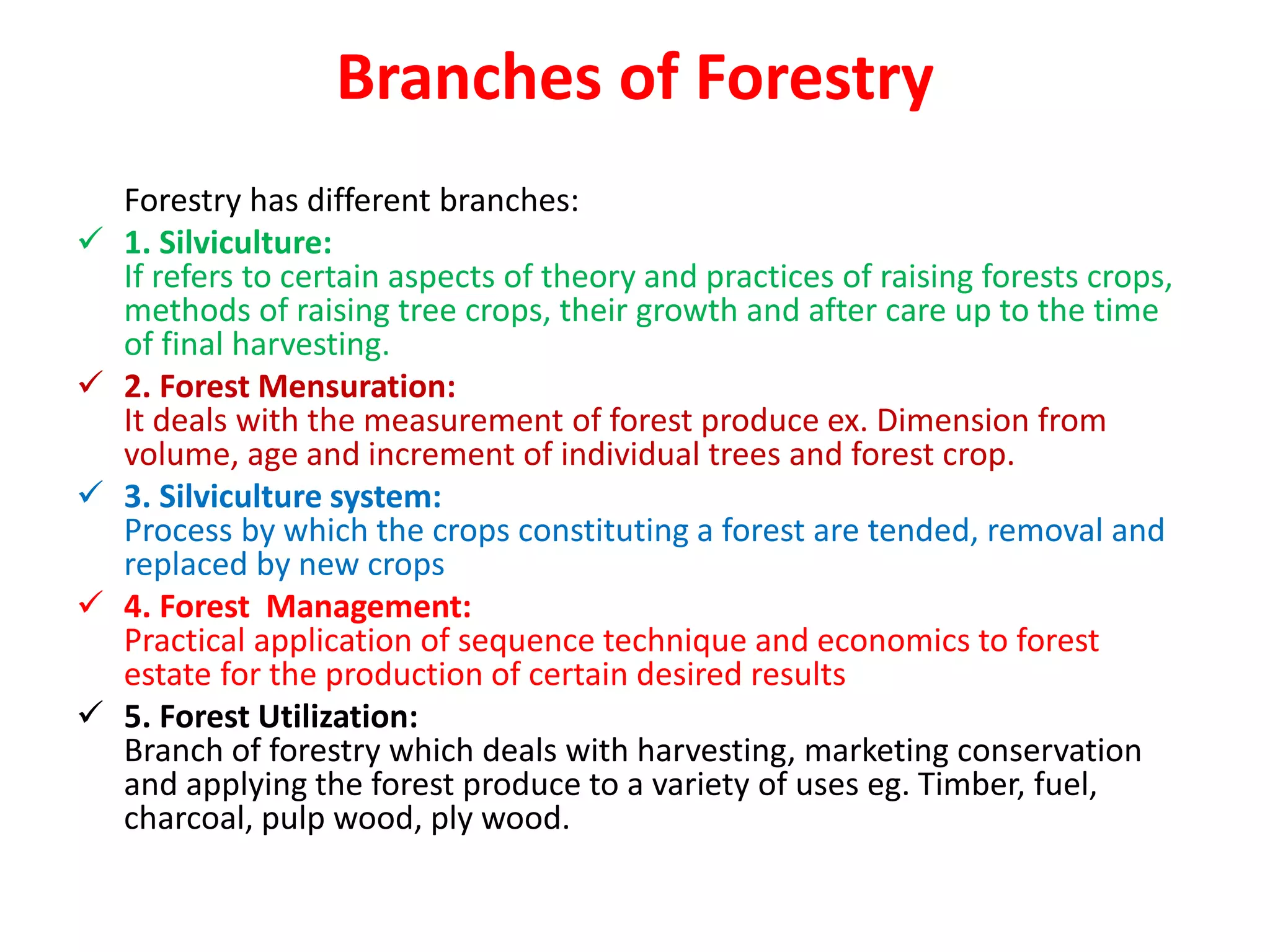 Introduction to forestry | PPTX