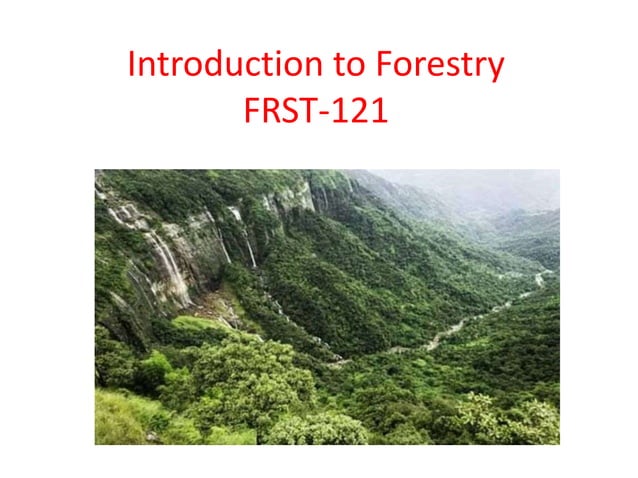 Introduction to forestry | PPTX
