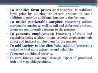 Lecture 1 Fruit and Vegetable Preservation | PPTX