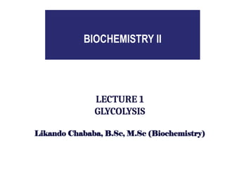 Lecture 1 Glycolysis.pptx. . | PPTX | Chemistry | Science