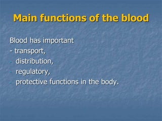 Lecture 1 Haemopoiesis synthesis of the blood cells.ppt