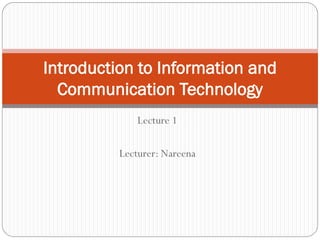 History and Introduction to Information and Communication Technology ...