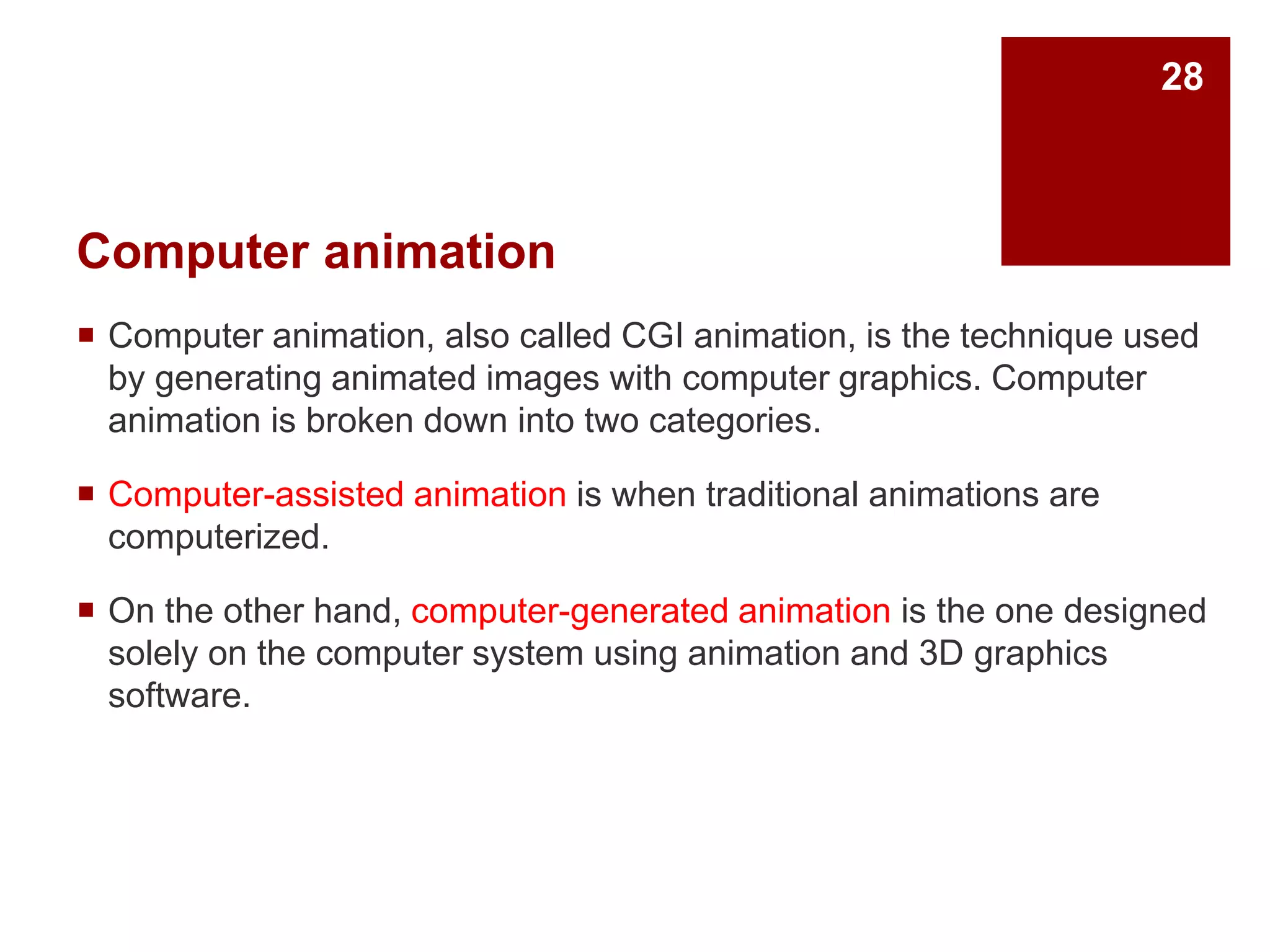 Lecture 1 History of Animation.pptx | Computer Animation | Computer Software and Applications