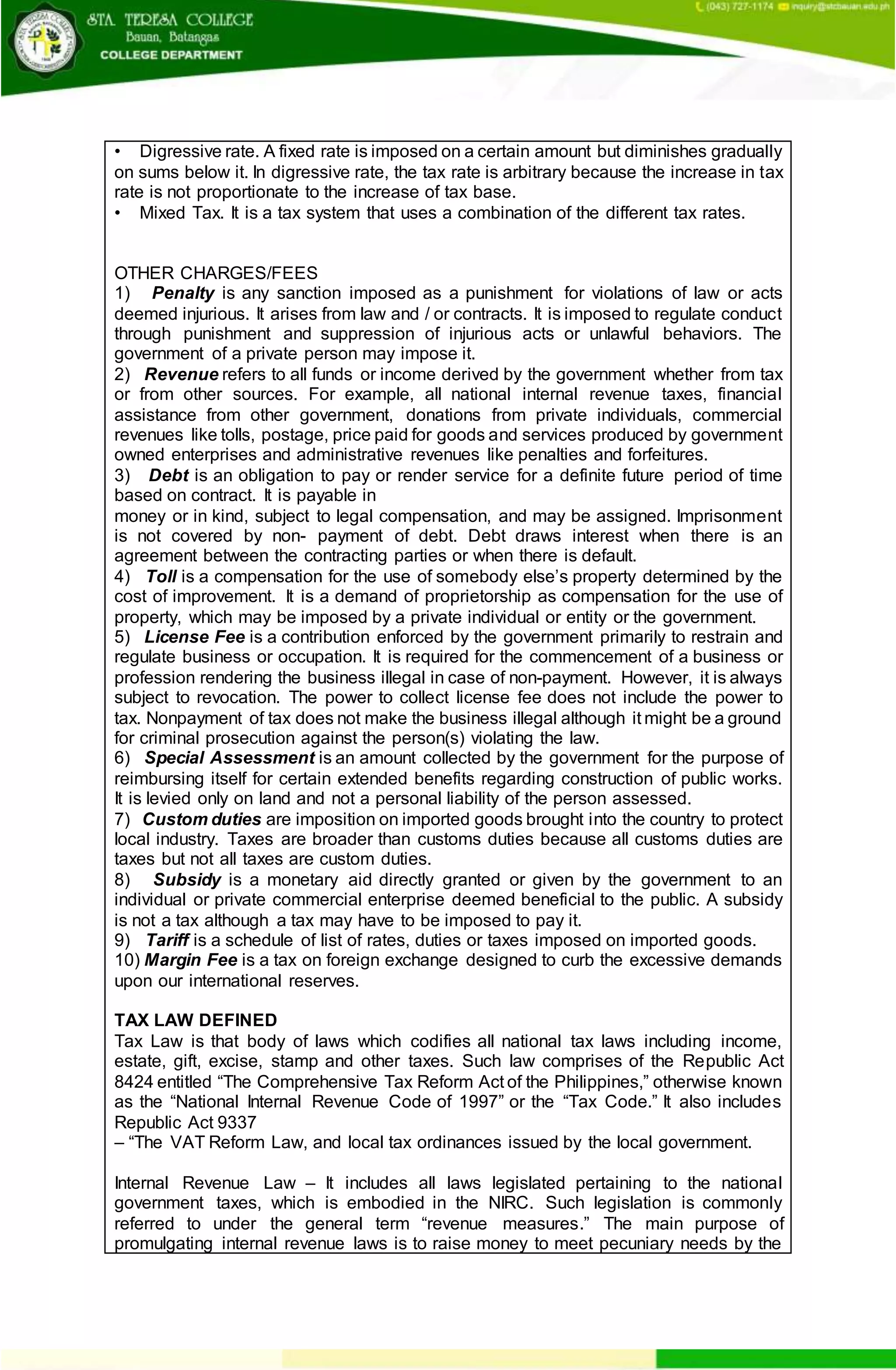 Lecture 1 income taxation (1) | DOCX