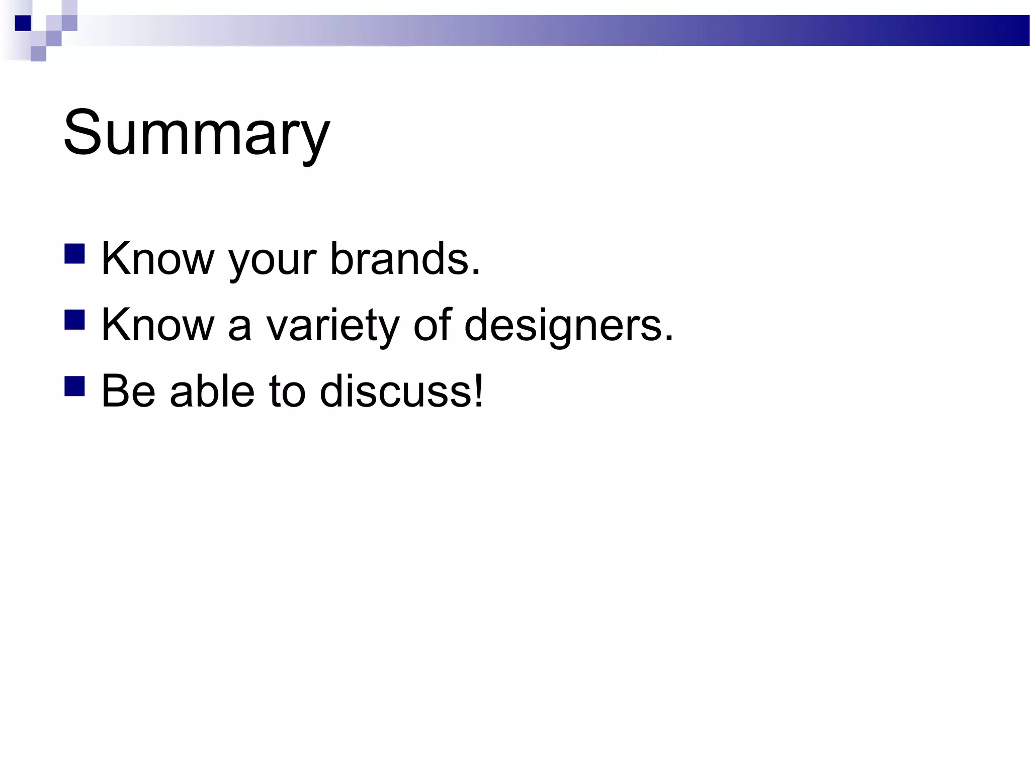 Fashion Industry overview | PPT