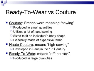 Fashion Industry overview | PPT