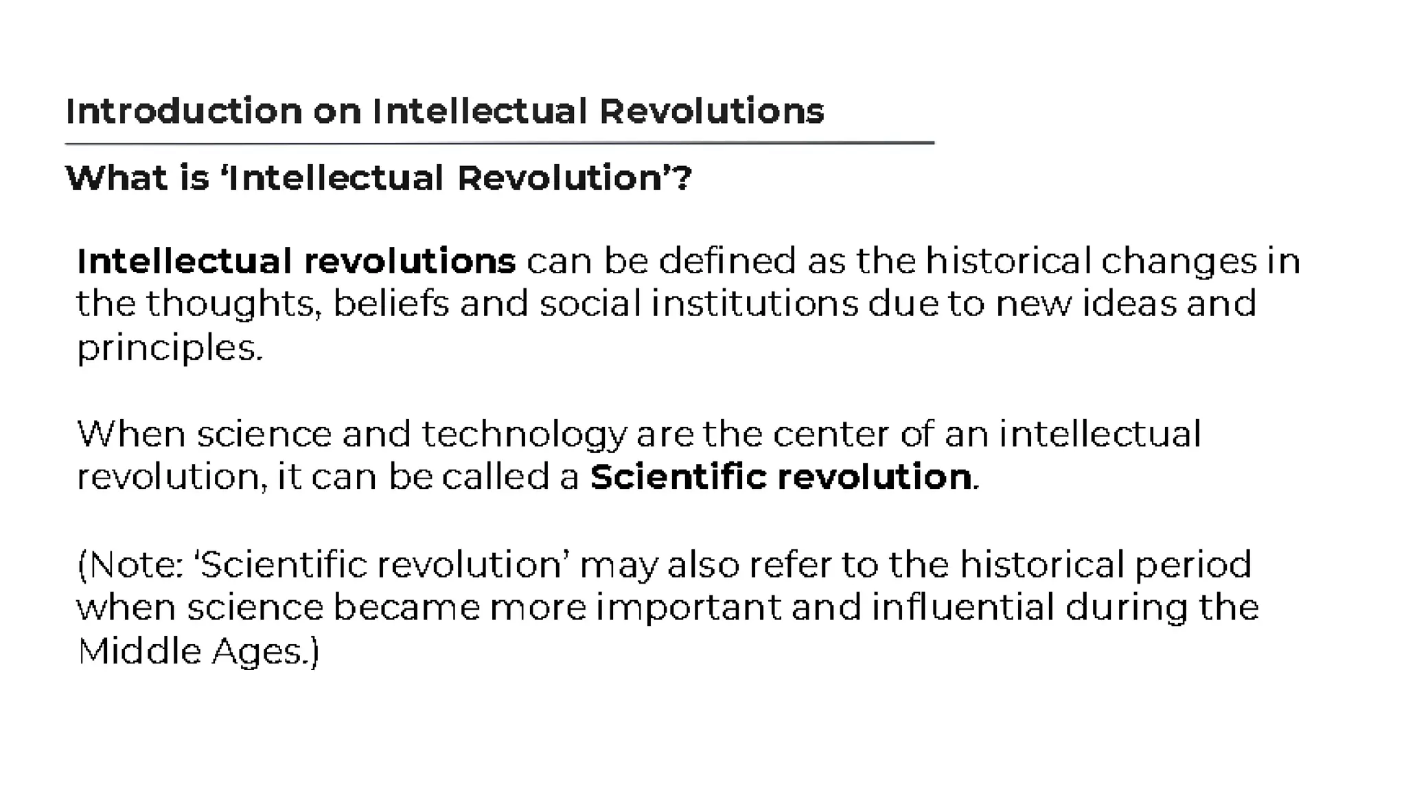 Lecture 1 Intellectual Revolutions that Defined Society.pptx