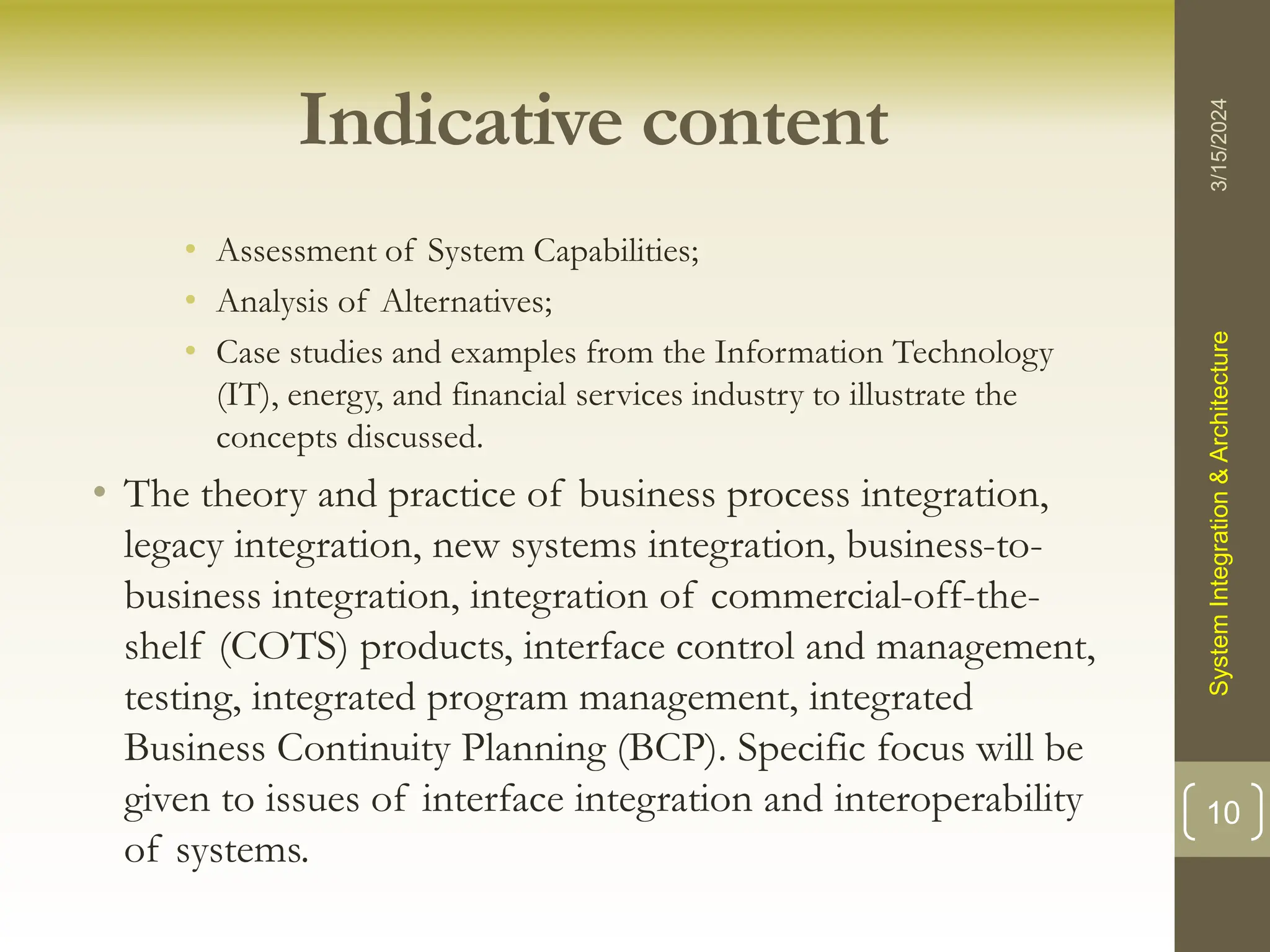 Lecture 1_System Integration & Architecture | PPT