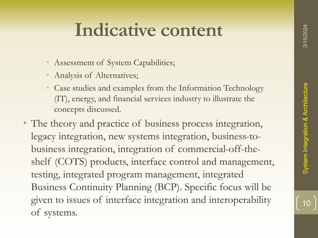Lecture 1_System Integration & Architecture | PPT | Operating Systems ...