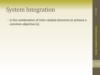 Lecture 1_System Integration & Architecture | PPT