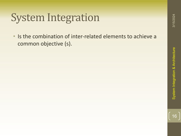 Lecture 1_System Integration & Architecture | PPT | Operating Systems | Computer Software and ...