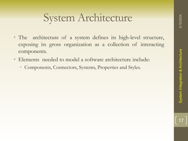 Lecture 1_System Integration & Architecture | PPT | Operating Systems | Computer Software and ...