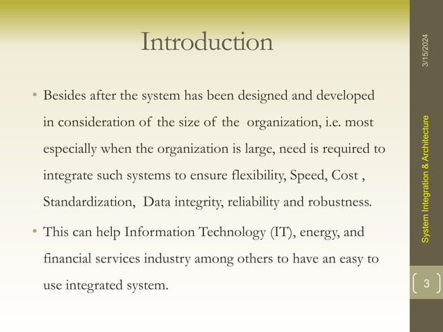 Lecture 1_System Integration & Architecture | PPT | Operating Systems | Computer Software and ...