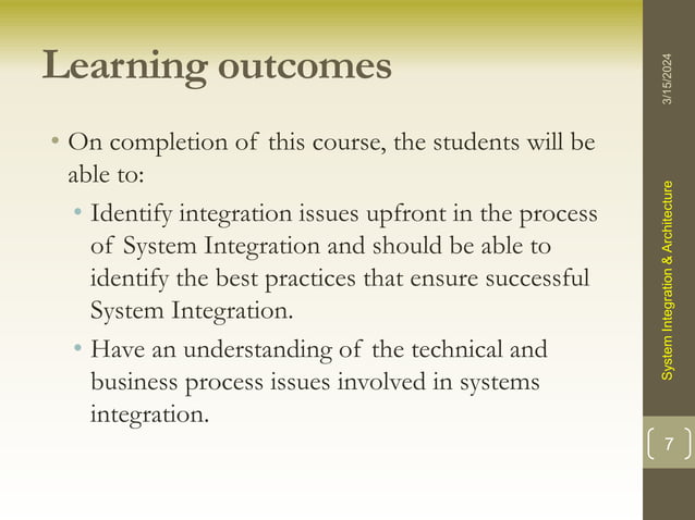 Lecture 1_System Integration & Architecture | PPT | Operating Systems ...