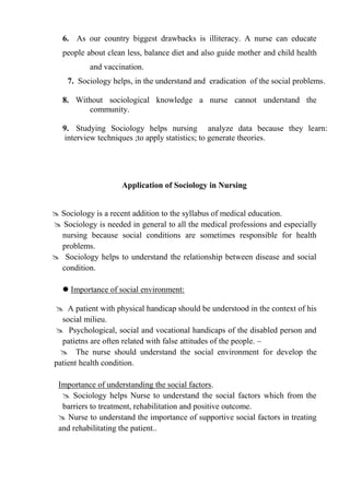 Lecture 1 introdication medical sociology for nursing | PDF