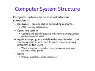Lecture 1 introduction to Operating System | PPTX | Operating Systems ...