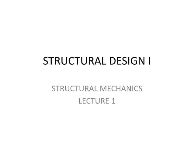 Stucture design -I (Introduction) | PPT | Civil Engineering Industry ...