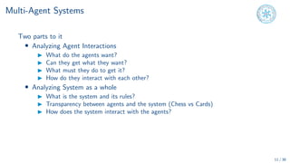 Foundations of AI Multi Agent Systems Course | PDF