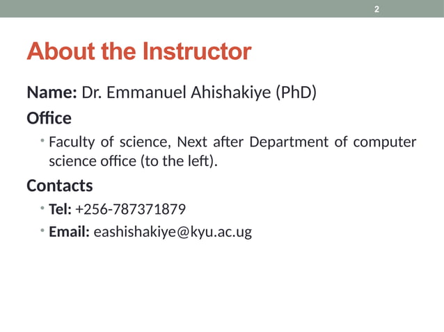 Lecture1_Introduction.pptx by doctor ahikisKye Emmanuel | PPT