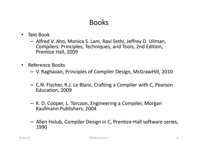 Lecture1 introduction compilers | PDF