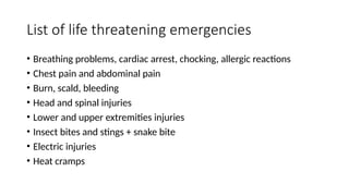 Lecture 1 Introduction FIRST AID AND EMERGENCY MEDICINE .pptx
