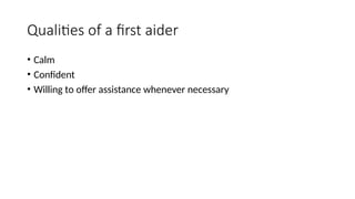 Lecture 1 Introduction FIRST AID AND EMERGENCY MEDICINE .pptx