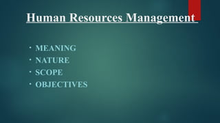 Human Resource Management | PPTX