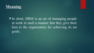 Human Resource Management | PPTX
