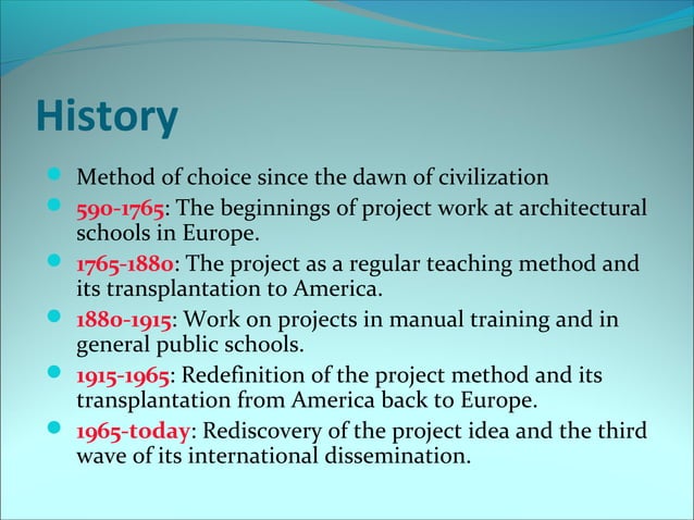 Lecture 1 introduction of project method | PPT