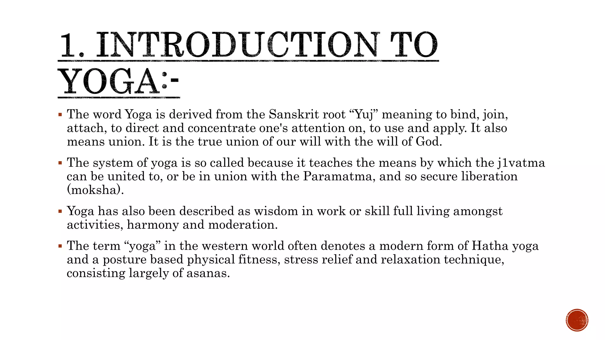 Introduction of yoga and its Philosophy.pptx | Hinduism | Religion ...